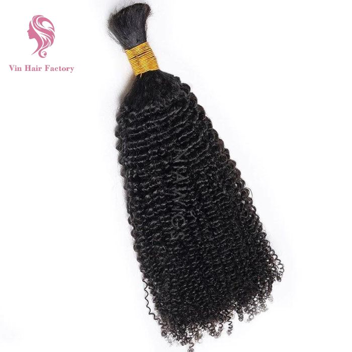 Raw Hair Vietnamese Kinky Bulk Hair Natural Color